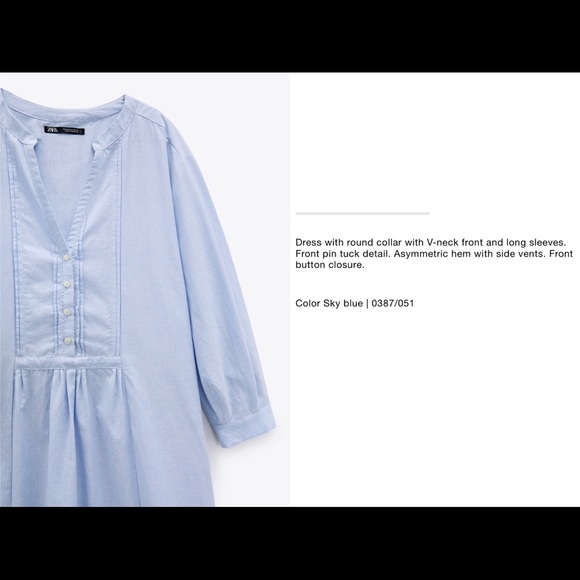 Zara | Dresses | Zara Pin Tuck Tunic Dress | Poshmark